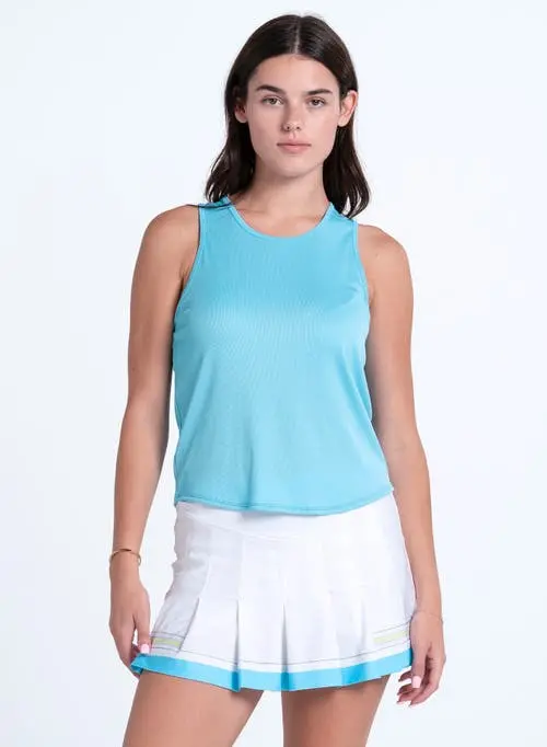 Lucky In Love Womens' Court Drip Tank - Blue