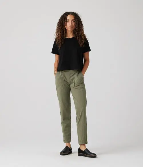 KNOWN SUPPLY Organic Cotton Easy Crop Tee - Black