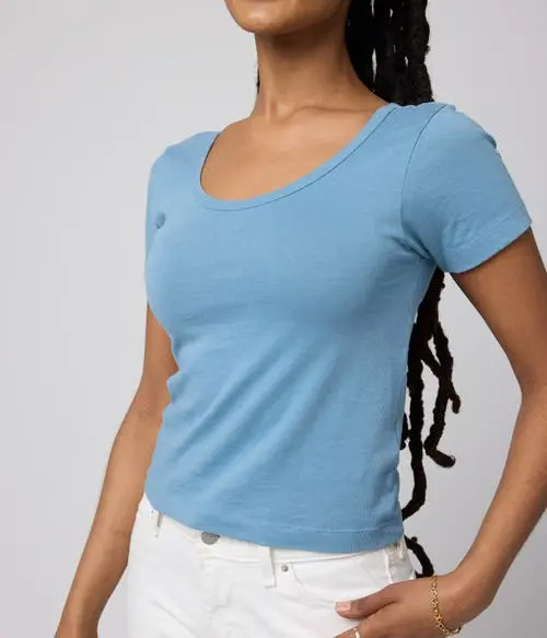 KNOWN SUPPLY Regen Baby Tee - Slate