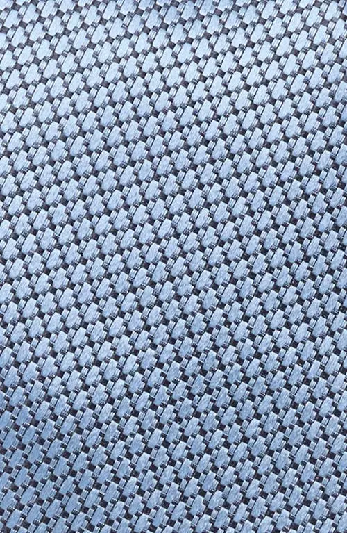Zegna Geometric Silk Neck Tie - Bright Blue Solid