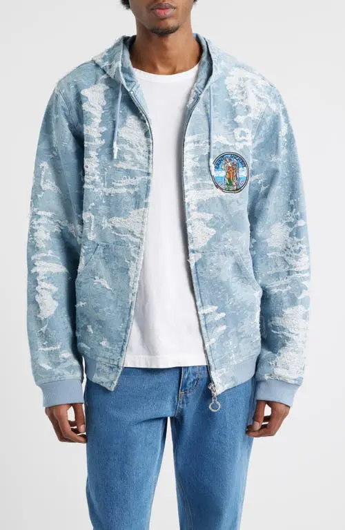 VERYRARE Saint Michael Jacquard Zip-up Hoodie