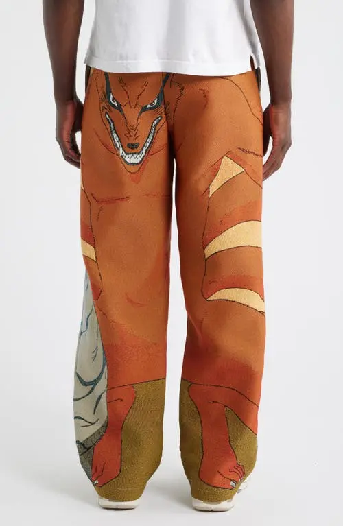 VERYRARE X Naruto Shukaku Kurama Jacquard Tapestry Knit Trousers