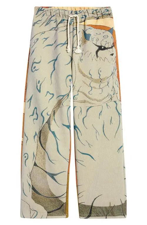 VERYRARE X Naruto Shukaku Kurama Jacquard Tapestry Knit Trousers