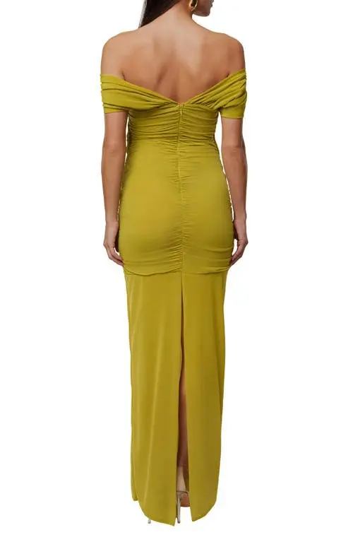 JLUXLABEL Alessandra Off-the-shoulder Dress With Cutout - Green