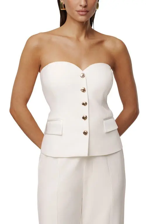 JLUXLABEL Button Front Vest - Ivory