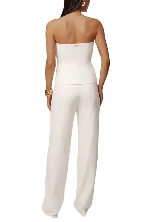 JLUXLABEL Strapless Button Detail Vest - Ivory