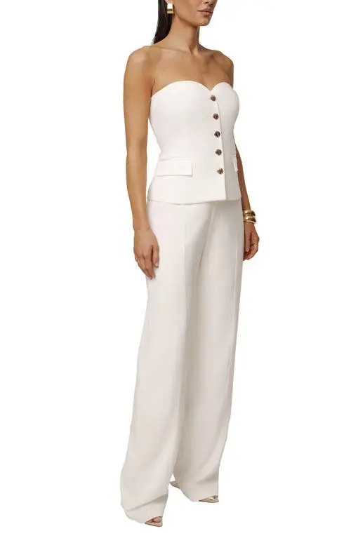 JLUXLABEL Strapless Button Detail Vest - Ivory
