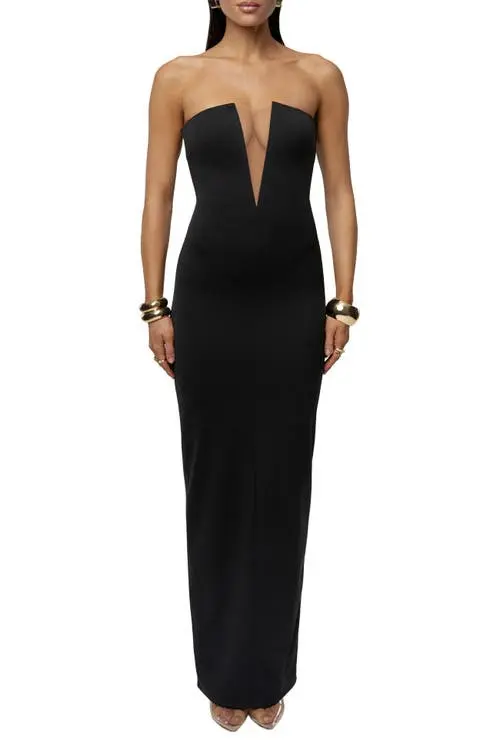 JLUXLABEL Midnight Illusion Maxi Gown - Black
