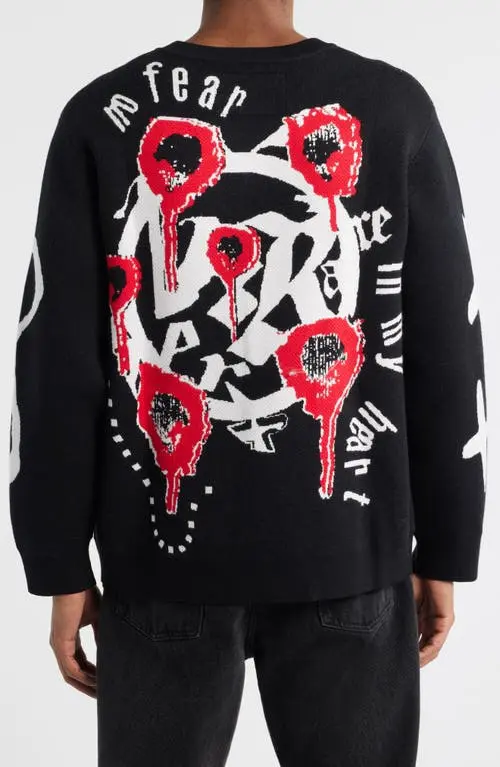 VERYRARE Graphic Skull Print Crewneck Sweatshirt