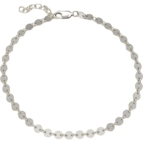 MADE BY MARY Poppy Bracelet With Shimmering Discs - Silver