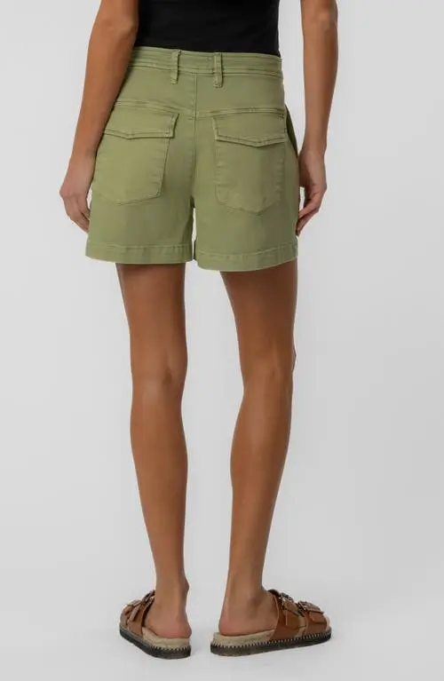 Kut From The Kloth Ashton High Waist Utility Shorts - Celery