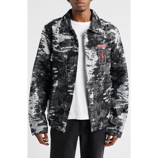 VERYRARE Devil Slayer Camo Jacquard Trucker Jacket