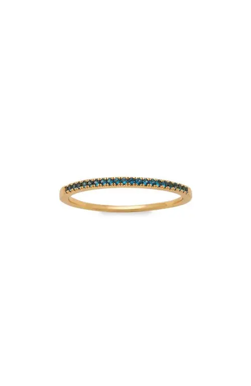 MADE BY MARY Birthstone Stacking Ring With Emerald Cubic Zirconia - Gold September