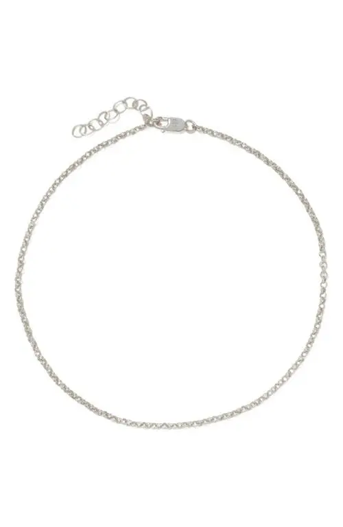 MADE BY MARY Rolo Chain Anklet - Silver