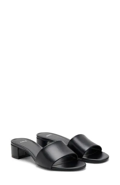 Mango Slide Sandal - Black