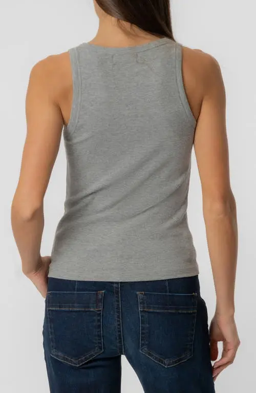 Kut From The Kloth Anastasia Stretch Cotton Blend Rib Tank