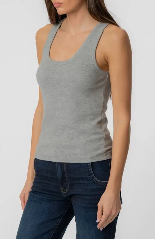 Kut From The Kloth Anastasia Stretch Cotton Blend Rib Tank