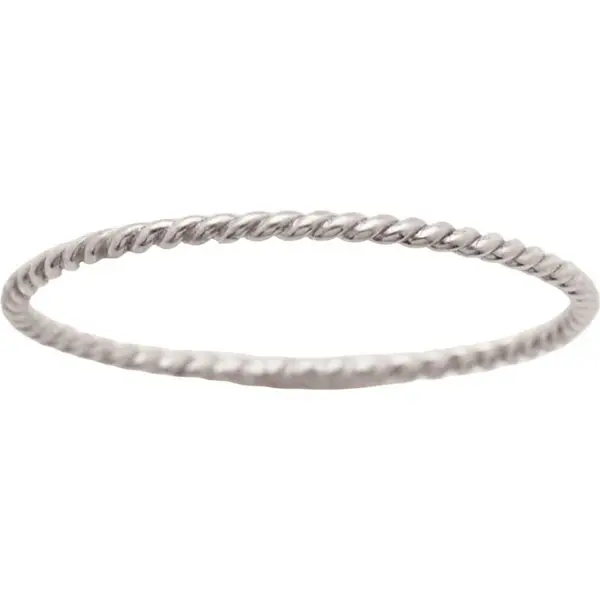 MADE BY MARY Braided Stacking Ring - Silver