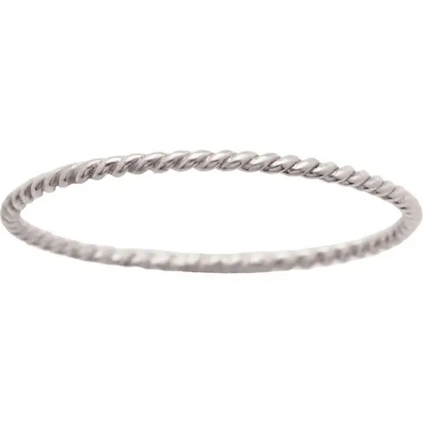 MADE BY MARY Braided Stacking Ring - Silver