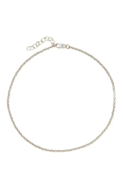 MADE BY MARY Rolo Chain Anklet - Silver
