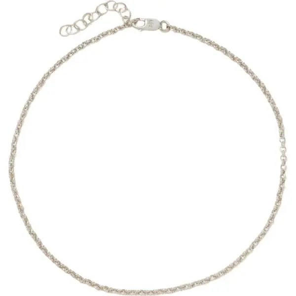 MADE BY MARY Rolo Chain Anklet - Silver