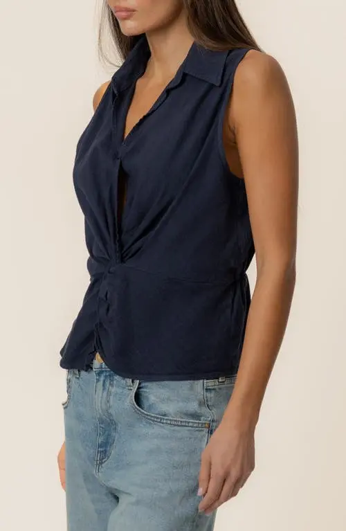 Kut From The Kloth Sara Sleeveless Shirt - Navy