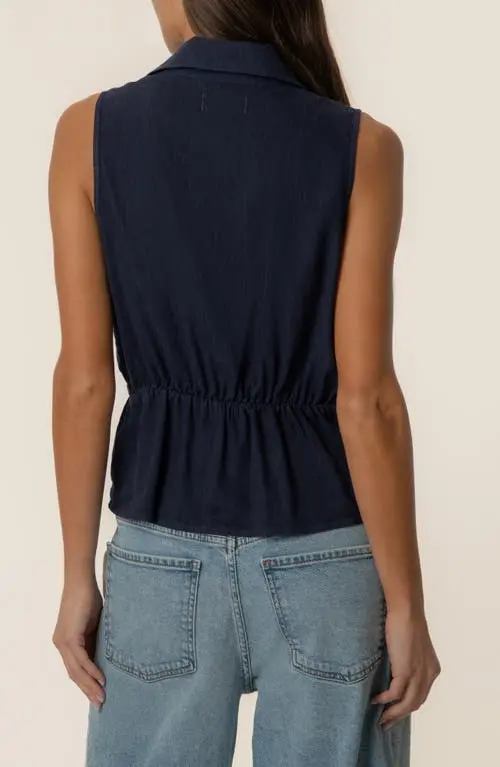 Kut From The Kloth Sara Sleeveless Shirt - Navy