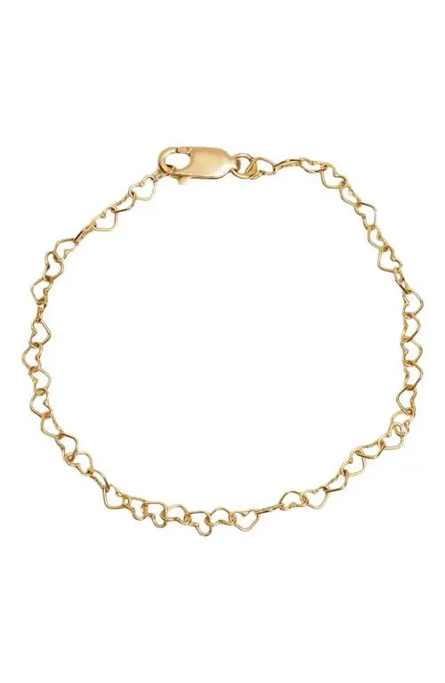 MADE BY MARY Heart Chain Link Bracelet - Silver