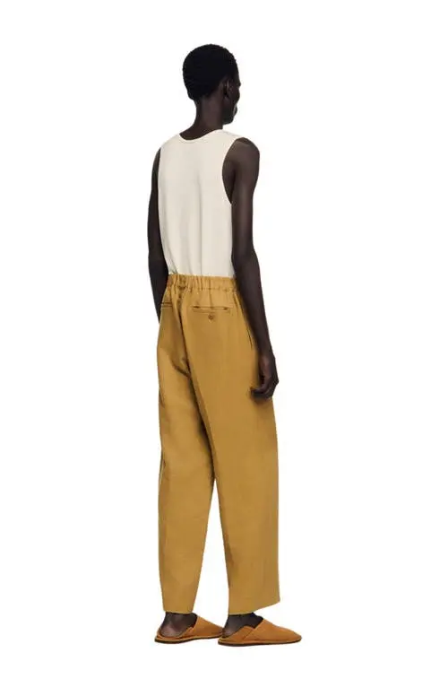 Sandro Wide-leg Elasticated Linen Trousers