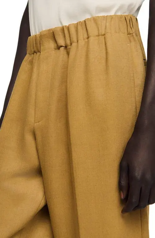 Sandro Wide-leg Elasticated Linen Trousers