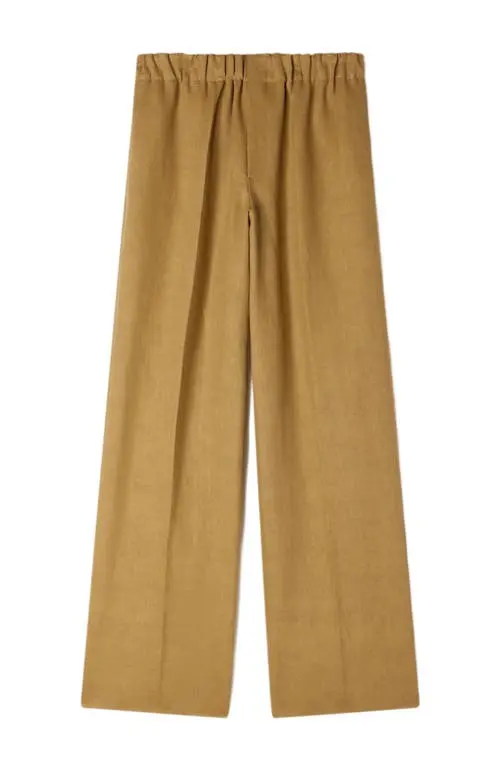 Sandro Wide-leg Elasticated Linen Trousers