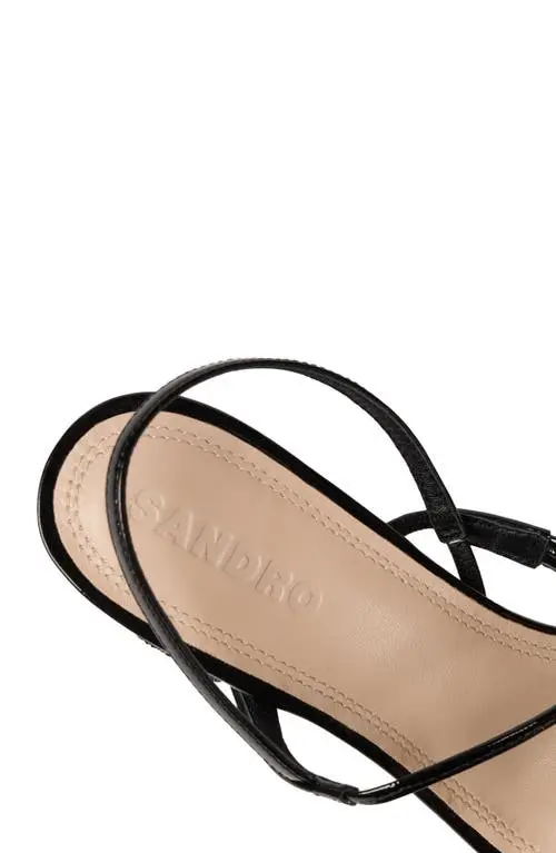 Sandro Glitter Heel Sandals