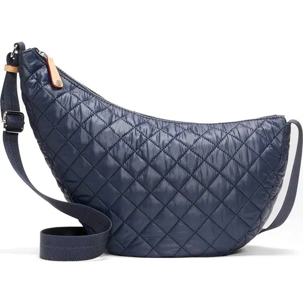 Mz Wallace Metro Smile Shoulder Bag - Navy