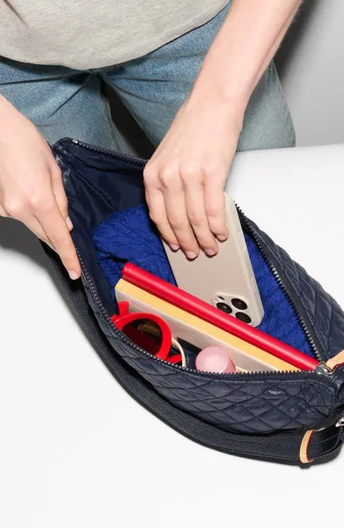 Mz Wallace Metro Smile Shoulder Bag - Navy