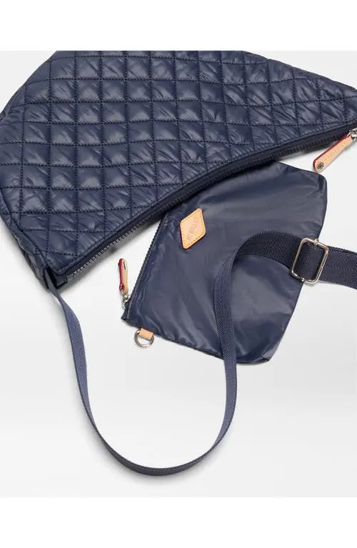 Mz Wallace Metro Smile Shoulder Bag - Navy