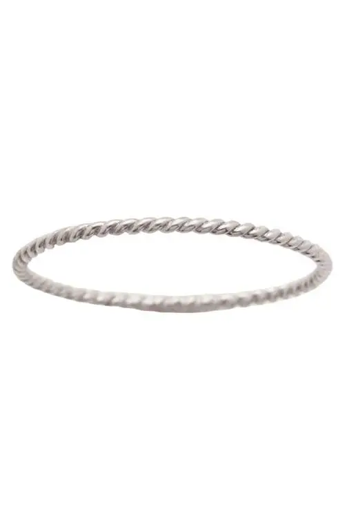 MADE BY MARY Braided Stacking Ring - Silver