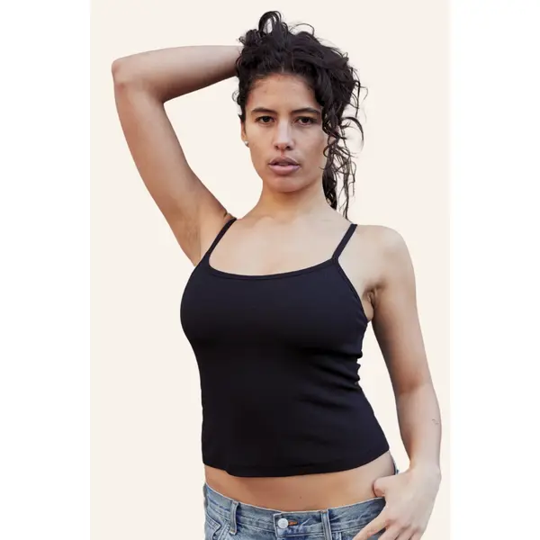 EMBRACE The Ribbed Bra Top - Black
