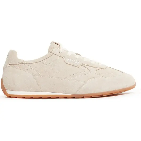 MALLET Penn Gum Leather Retro Runner Trainers - Nude