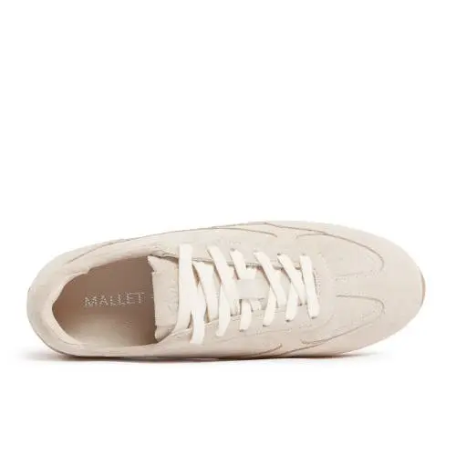 MALLET Penn Gum Leather Retro Runner Trainers - Nude