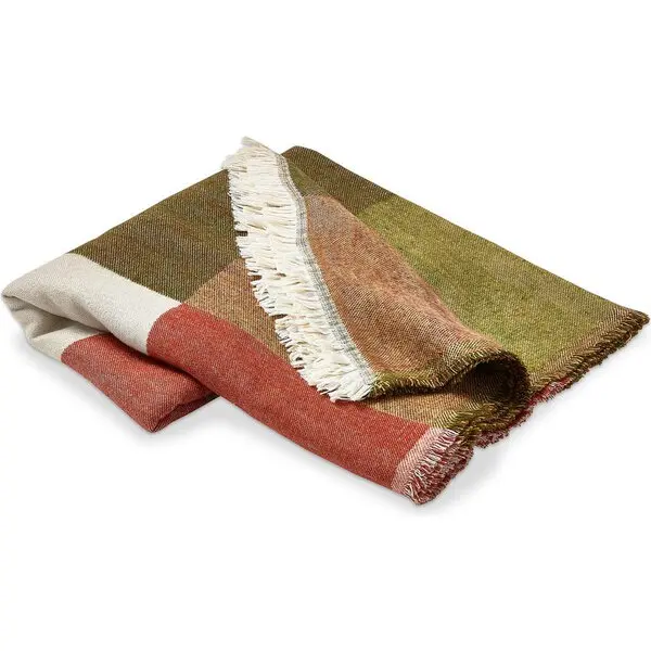 TAG Warm Wishes Multicolor Check Throw Blanket Cozy Acrylic - Multicolored