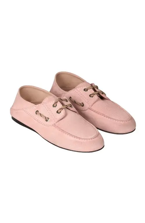 Sandro Suede Boat Shoe Loafers With Drawstring Detail
