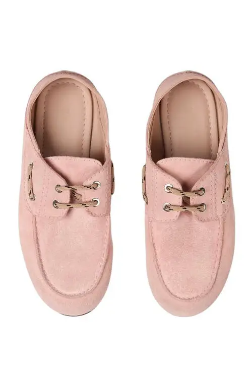 Sandro Suede Boat Shoe Loafers With Drawstring Detail