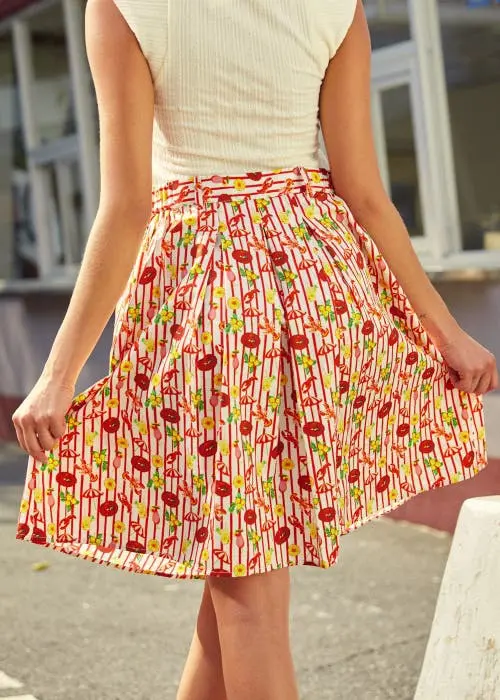MODCLOTH Perfectly Pleated Button Front Skirt