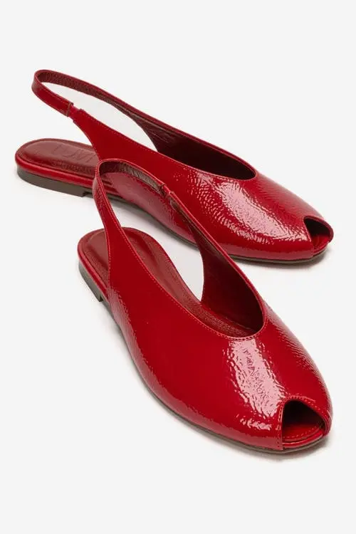 PROLOGUE SHOES Serina Slingback Sandal - Red