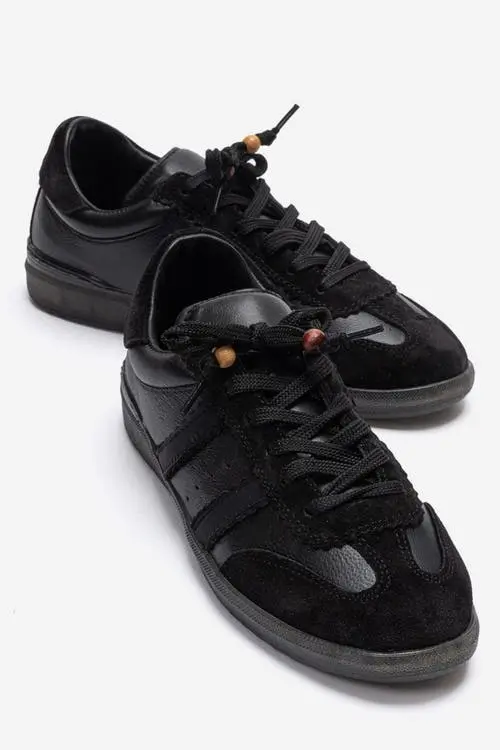 FOREVER & ALWAYS SHOES Ardix Leather Sneaker - Black