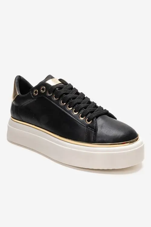 PROLOGUE SHOES Borena Platform Sneaker - Black