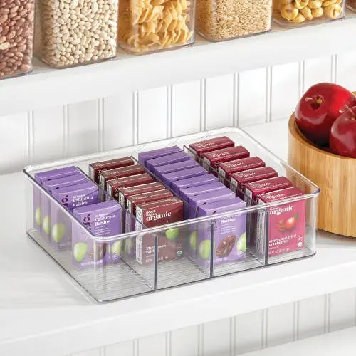 IDESIGN 4-section Storage Bin For Tea Bags, Sweeteners