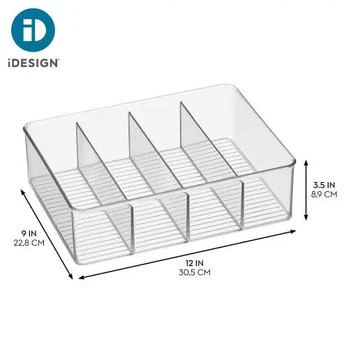 IDESIGN 4-section Storage Bin For Tea Bags, Sweeteners
