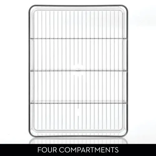 IDESIGN 4-section Storage Bin For Tea Bags, Sweeteners