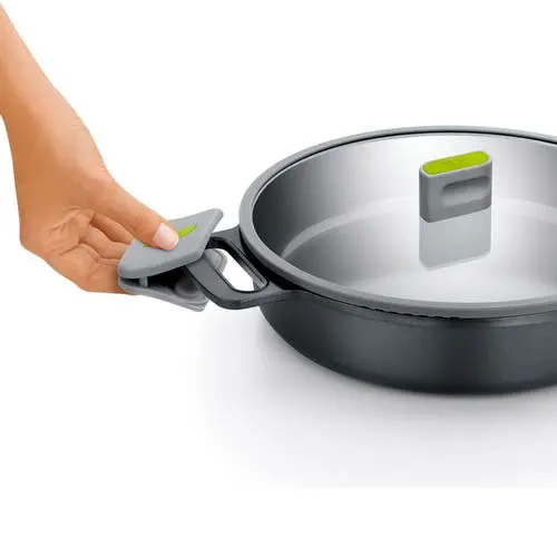 BRA COOKWARE Life Ceramic Nonstick Sauté Pan W/glass Lid, 12.5 Inch